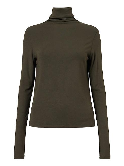 VINCE Vince Essential Turtle-Neck Modal-Jersey Top
